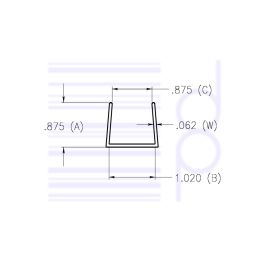 1 IN. Shelf Clip, U-Channel (25.400 mm)