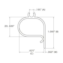 Small Clip Sign Holder - Clear